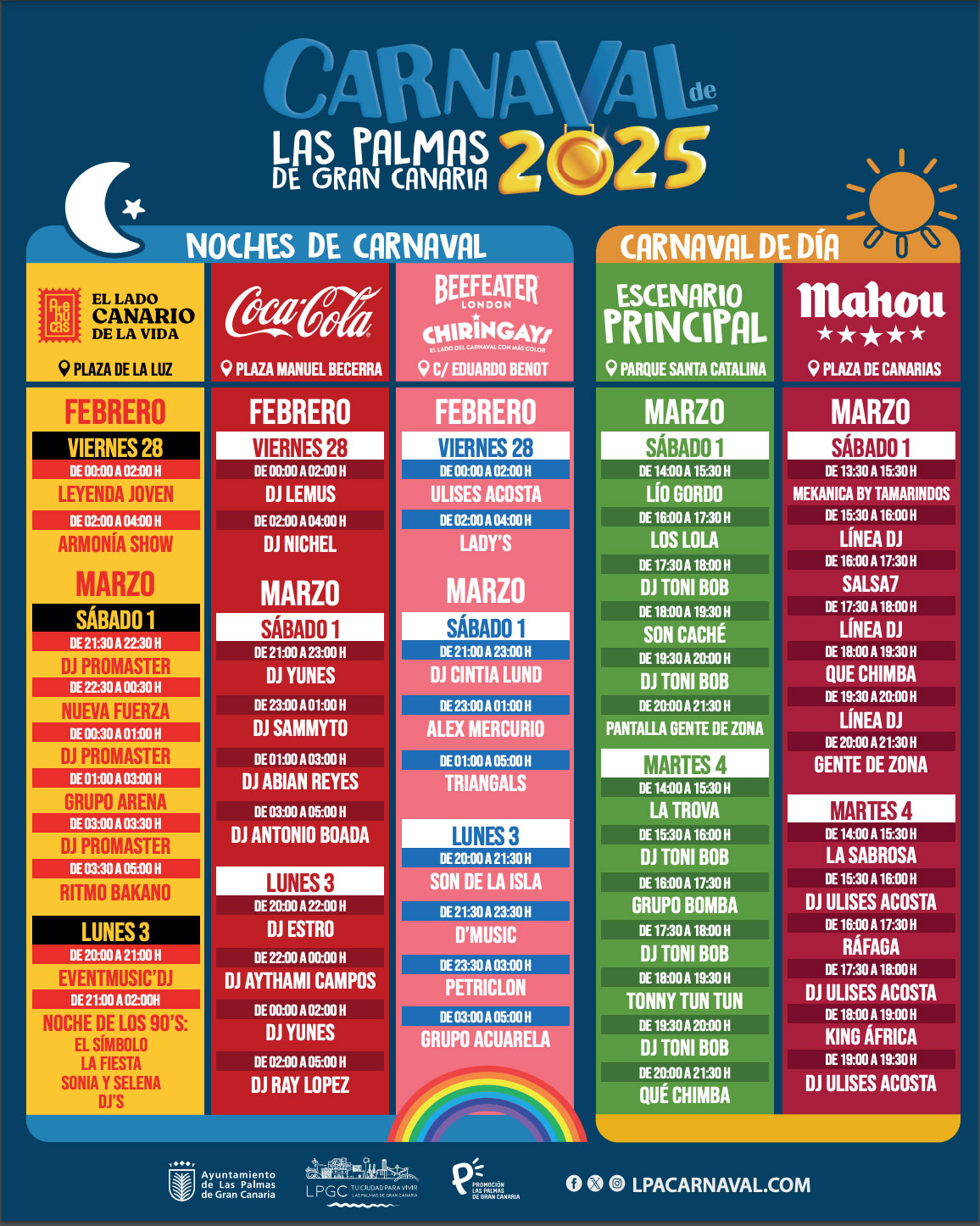 Programas del Carnaval 2025 de Las Palmas de Gran Canaria – LPA Carnaval